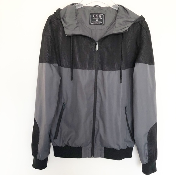 Champs | Jackets & Coats | Csg Champs Mens Windbreaker Gray Black ...